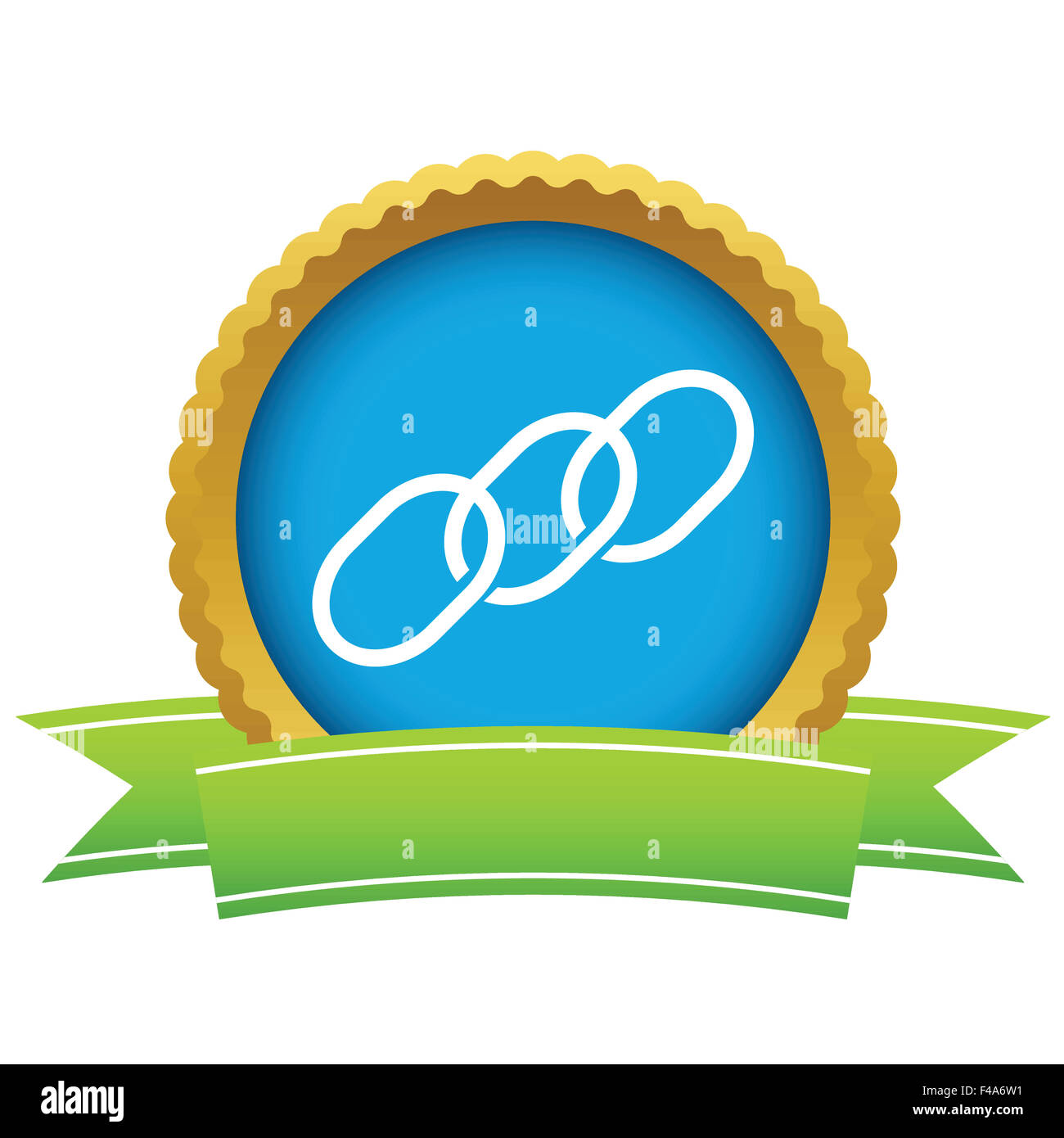 Gold chain logo Stock Photo - Alamy