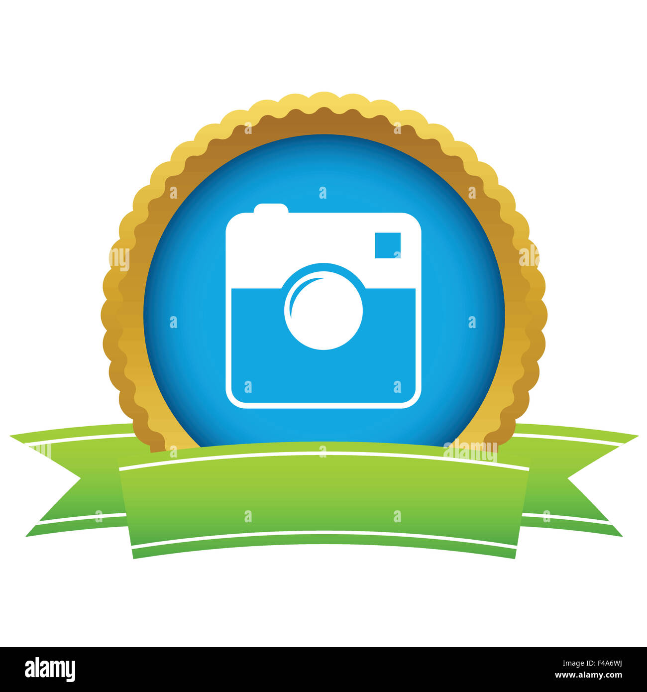 Gold camera logo Stock Photo - Alamy