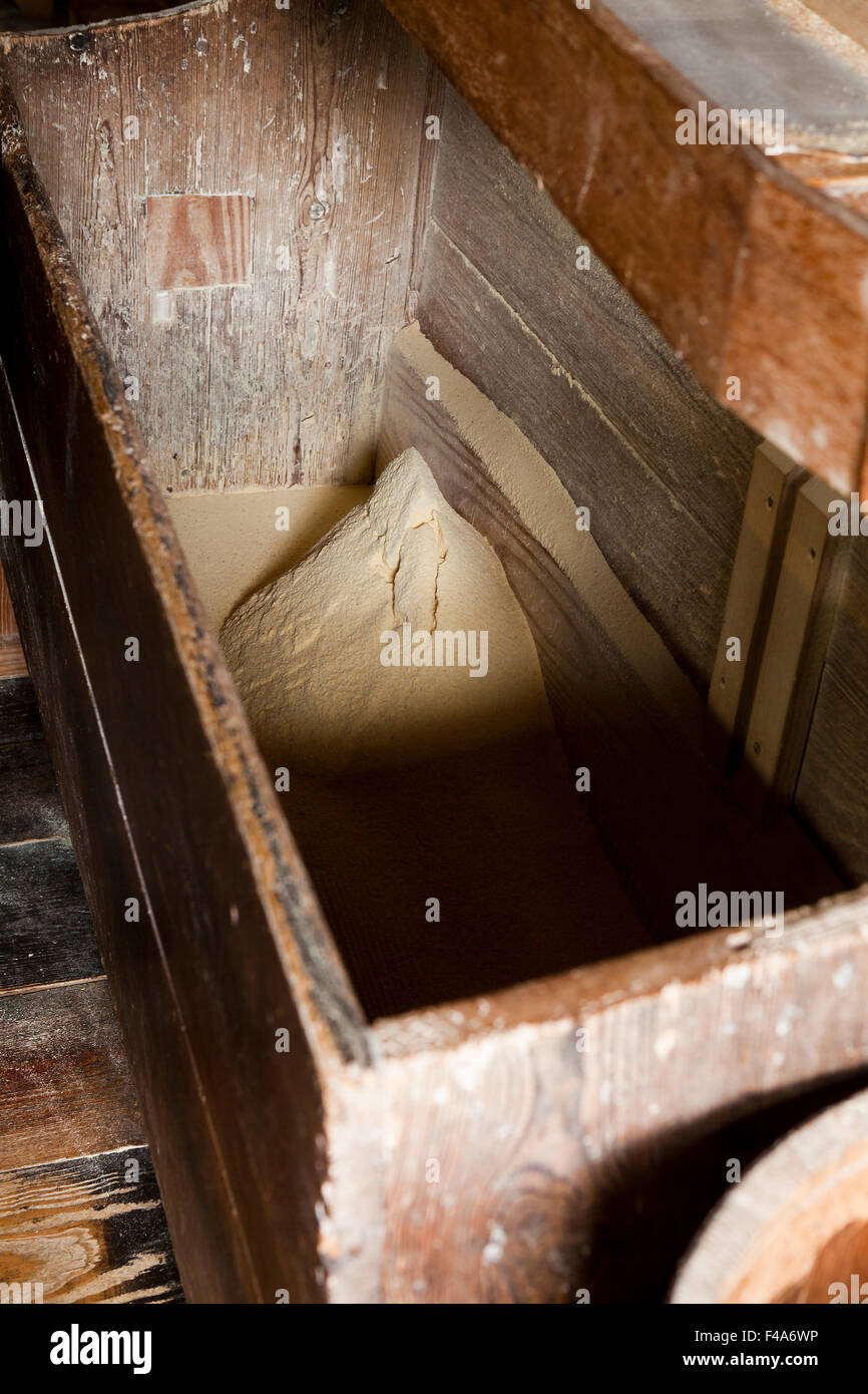 Ground corn at George Washington's Gristmill - Alexandria, Virginia USA ...