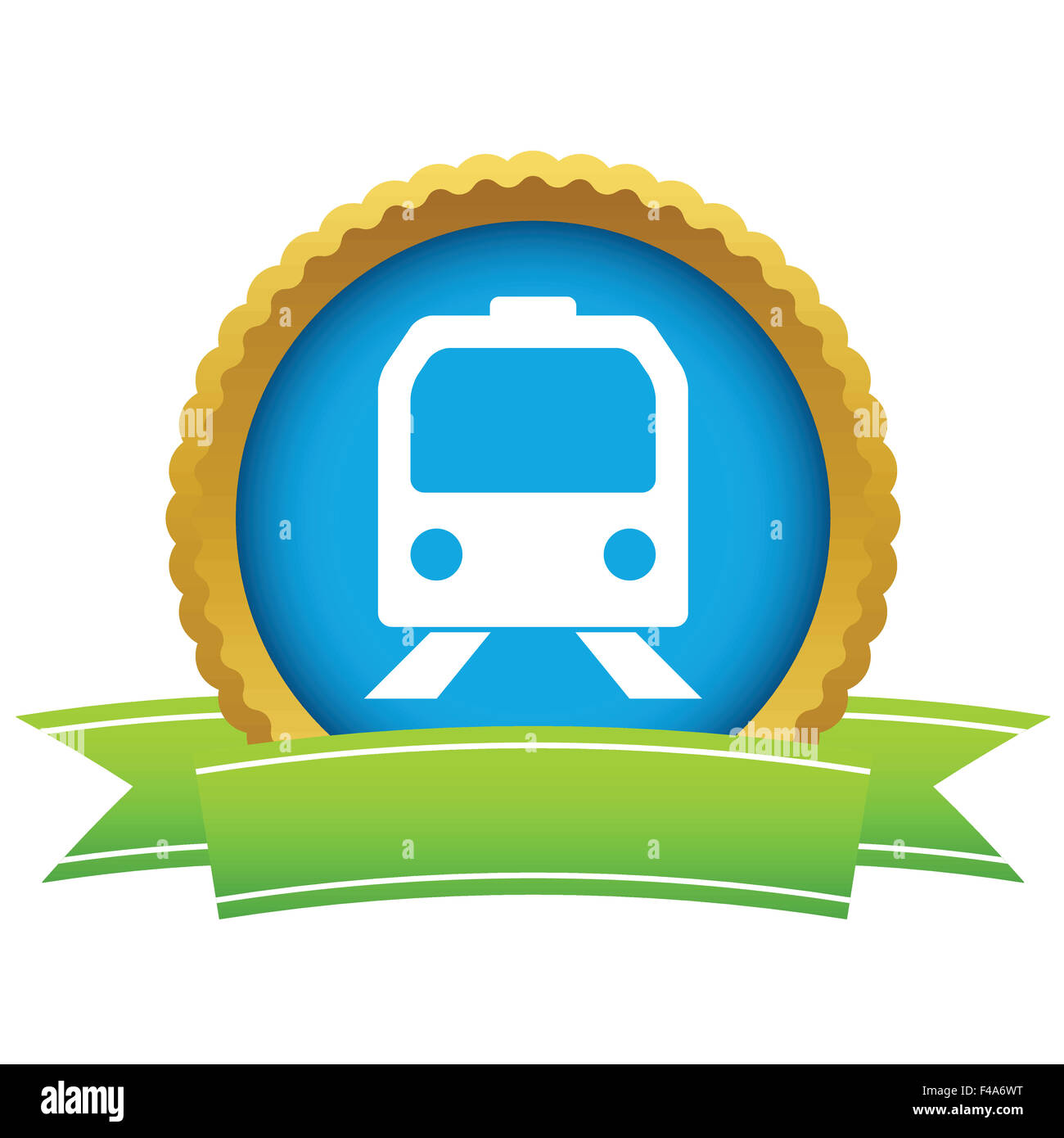 Gold train logo Stock Photo - Alamy
