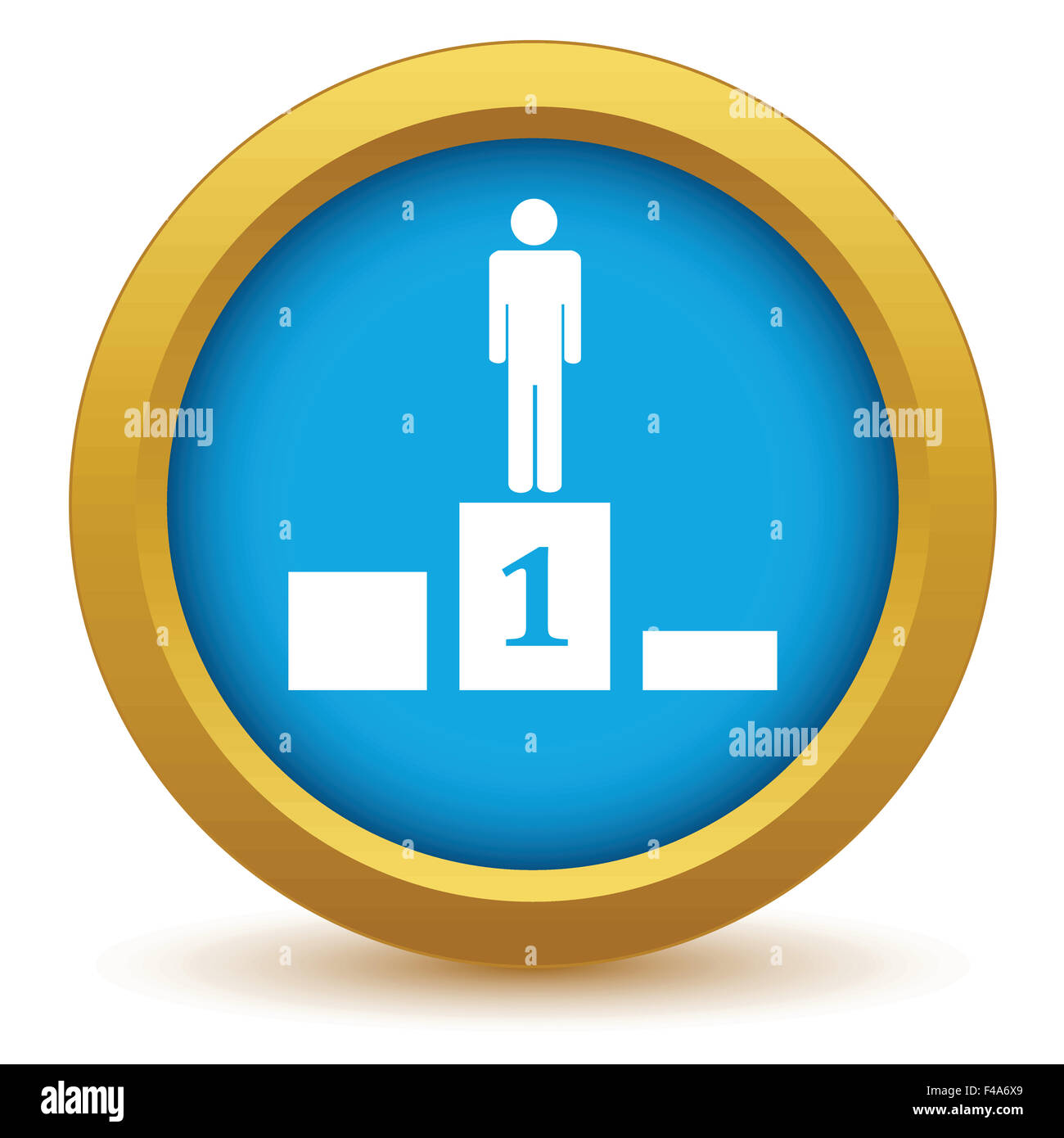 Gold first place icon Stock Photo - Alamy