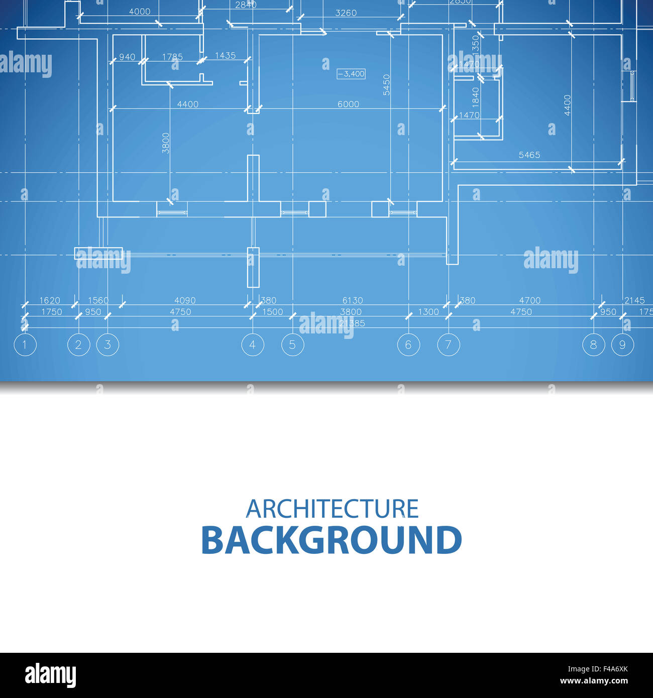 Blue architecture plan Stock Photo - Alamy