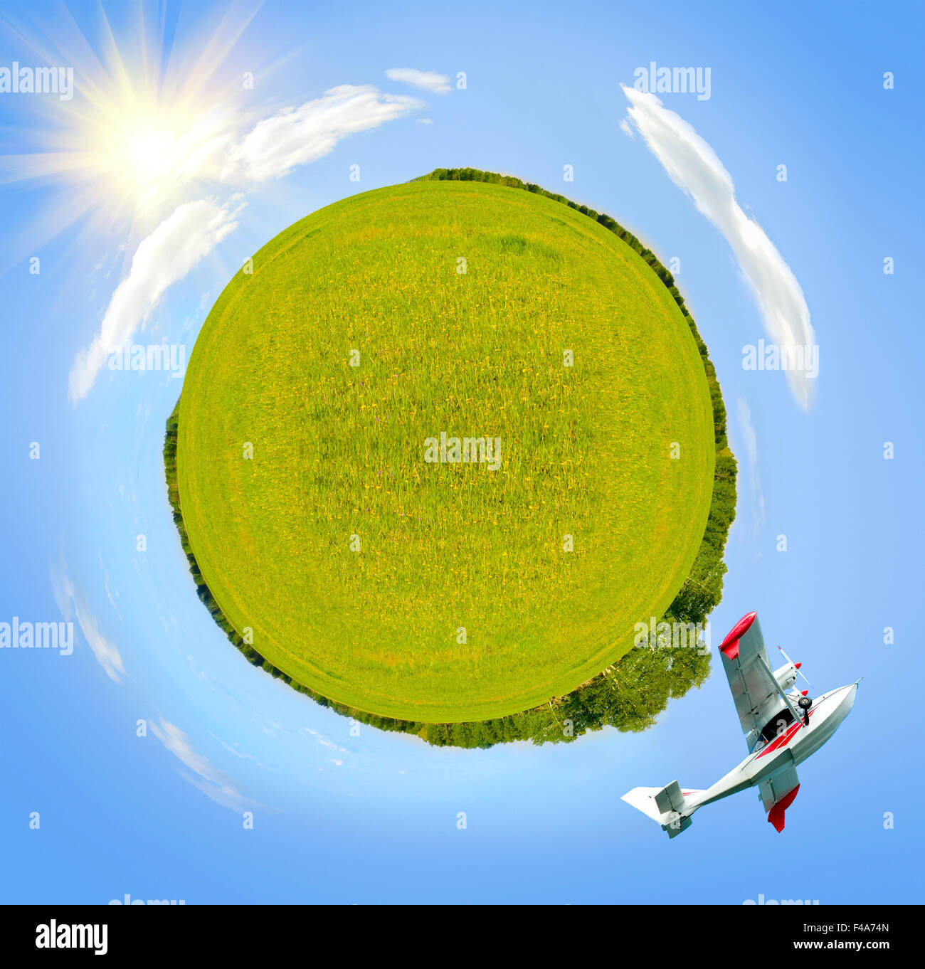 Airplane planet hi-res stock photography and images - Alamy