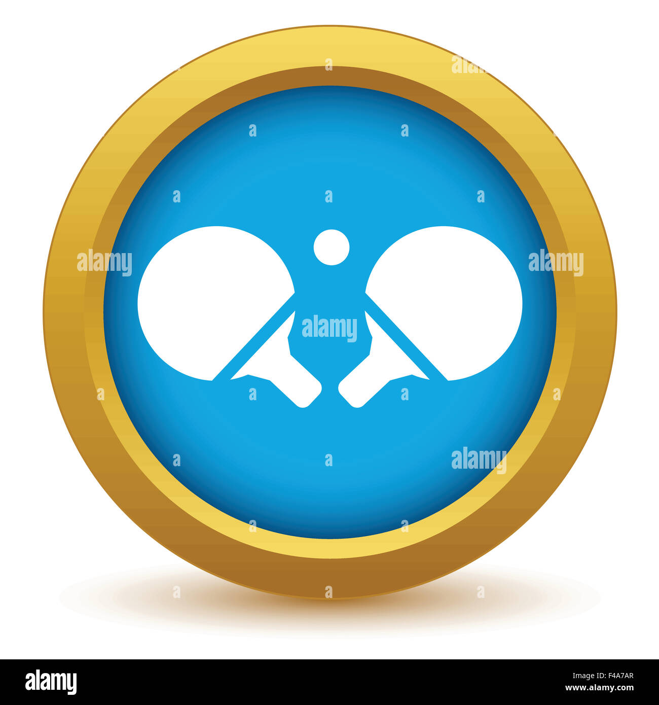 Gold table tennis icon Stock Photo - Alamy