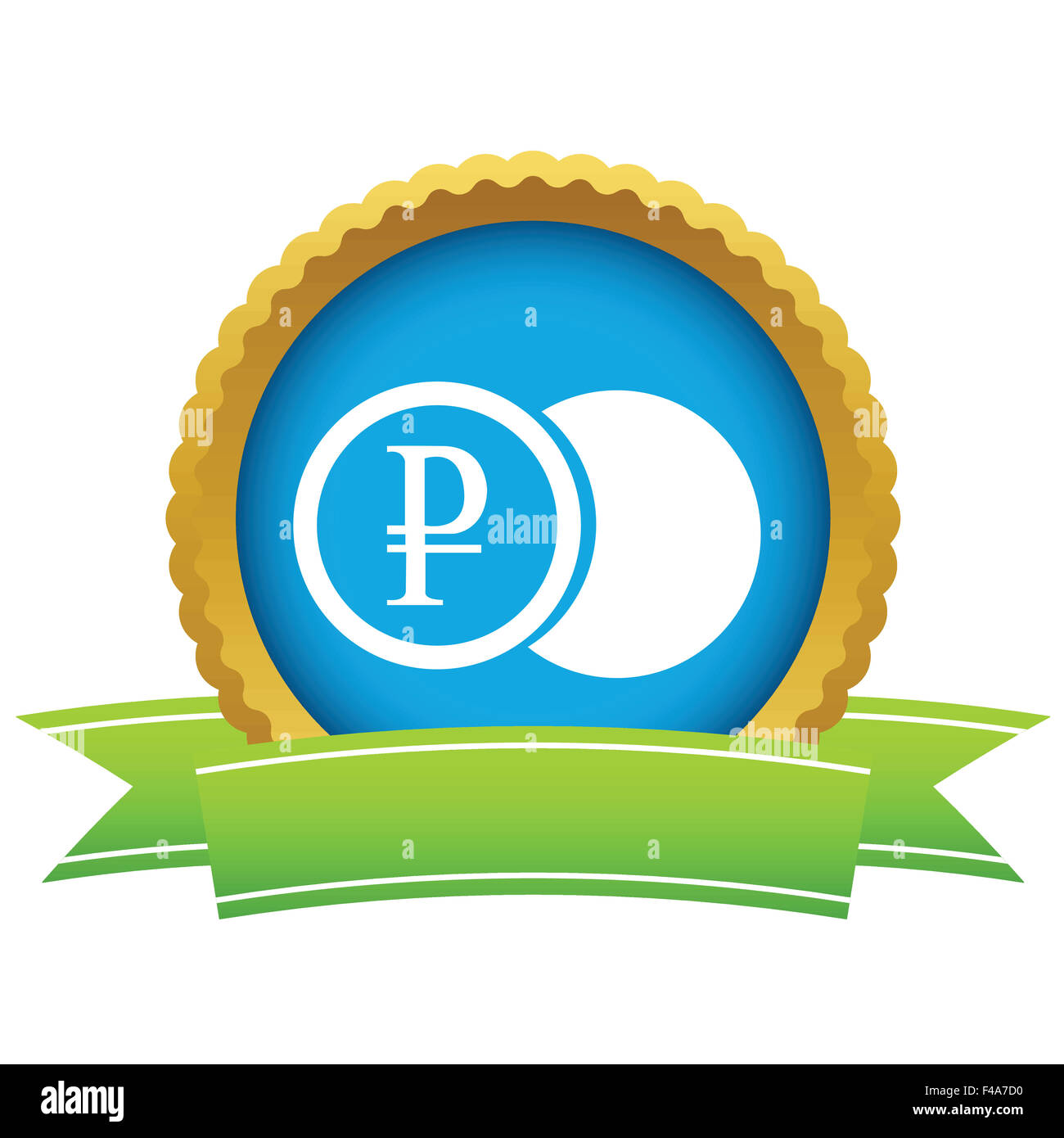 Gold rouble coin logo Stock Photo - Alamy