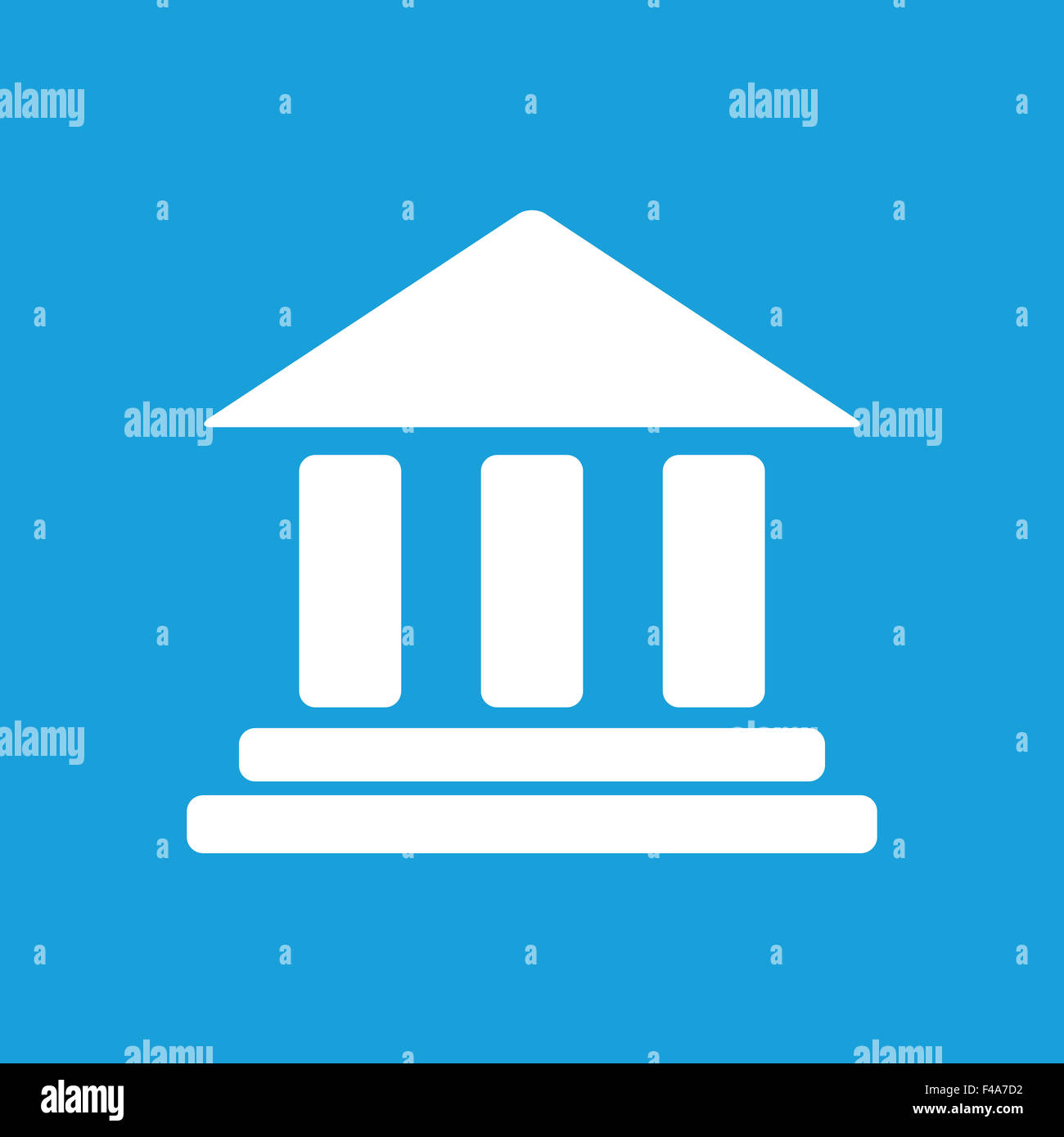 Bank white icon Stock Photo - Alamy