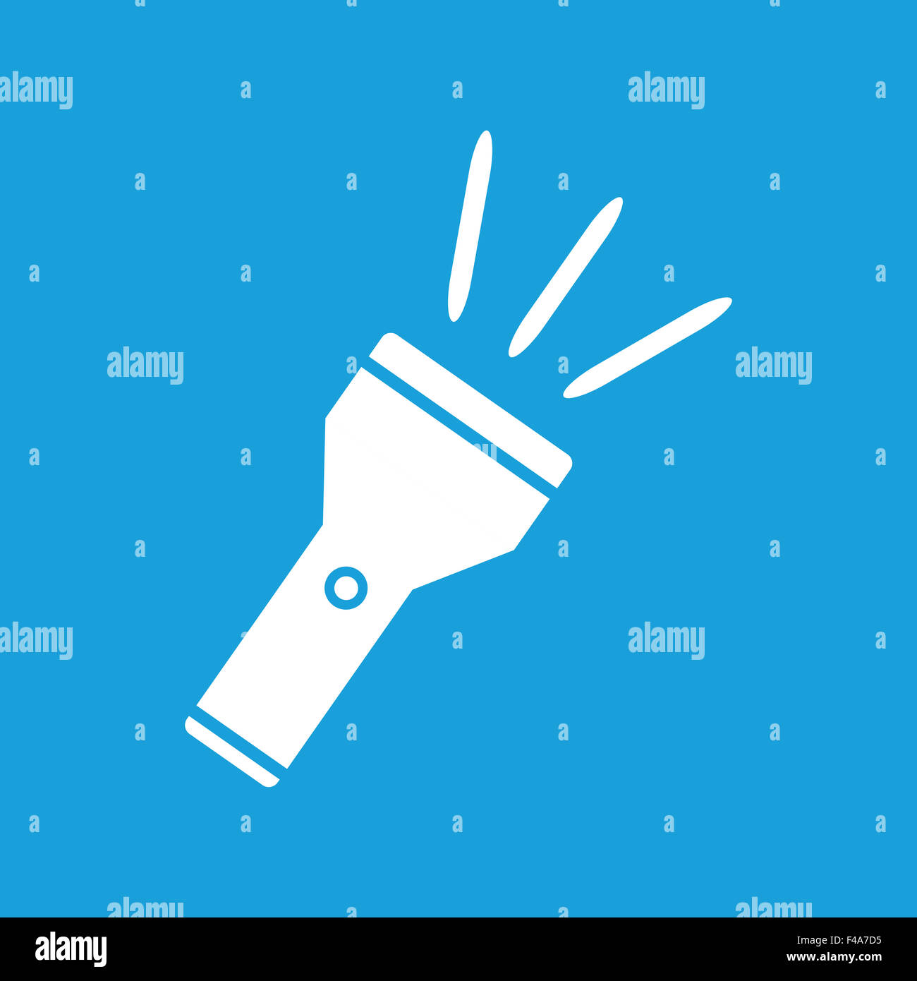 Flashlight white icon Stock Photo - Alamy