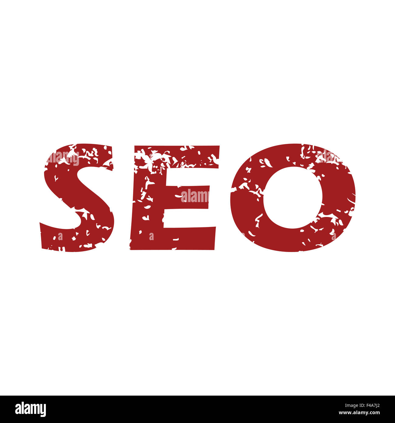 Red grunge seo logo Stock Photo - Alamy