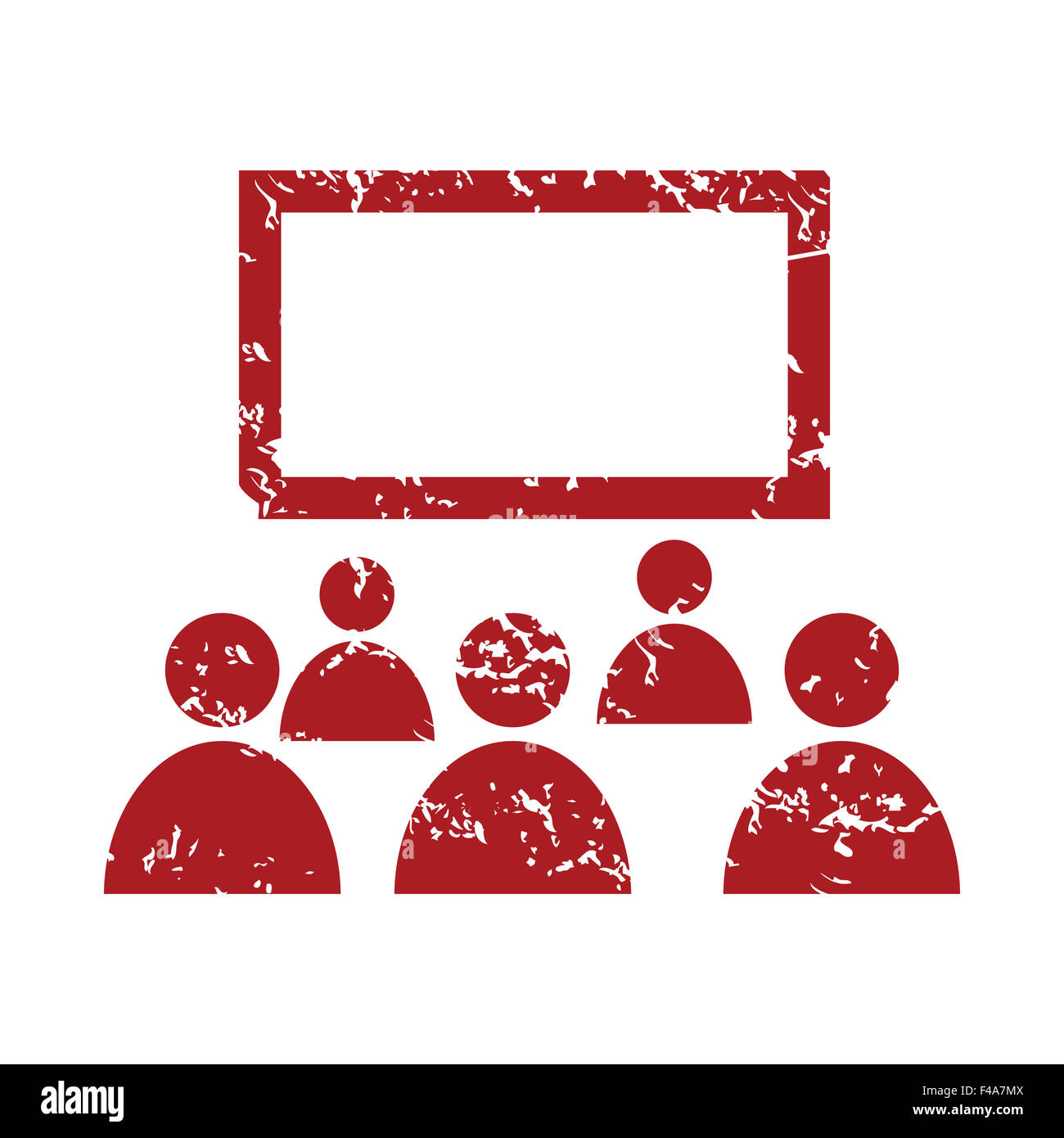 Red grunge theater logo Stock Photo - Alamy