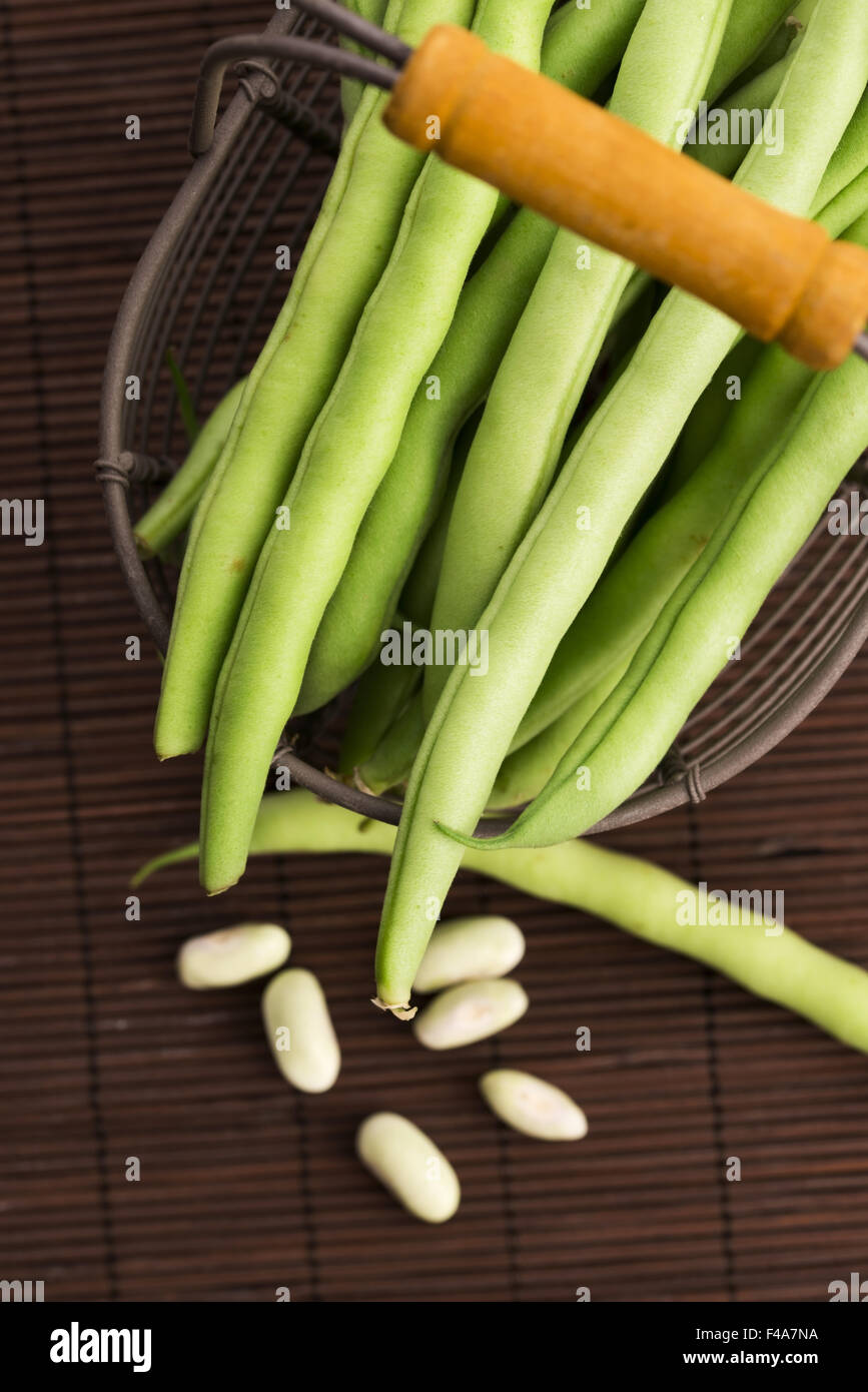Green beans close up Stock Photo - Alamy
