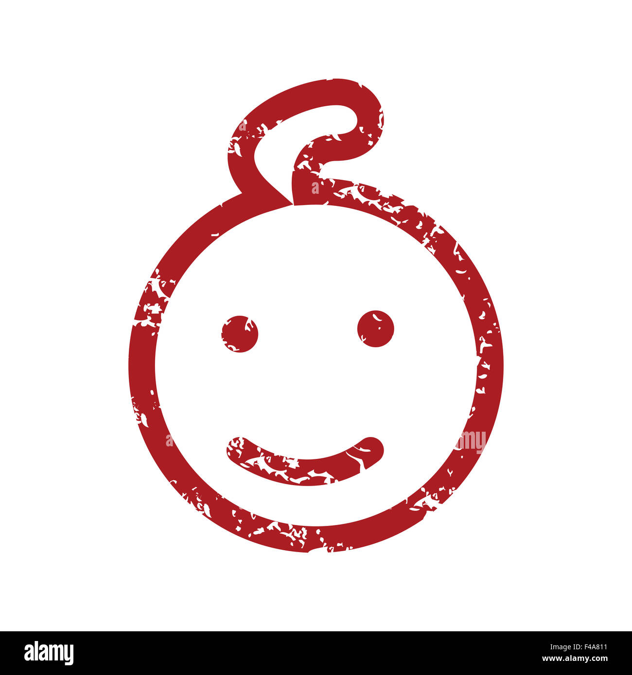 Red grunge baby logo Stock Photo - Alamy