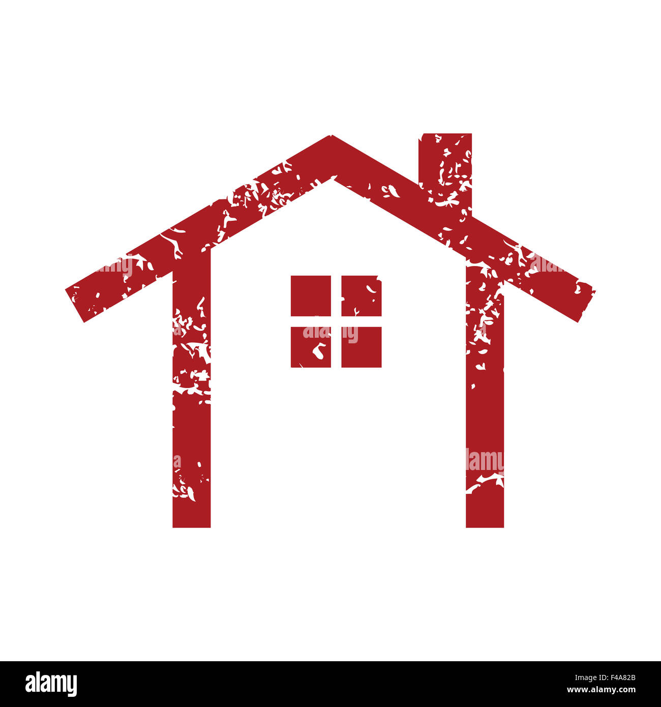 Red grunge building logo Stock Photo - Alamy