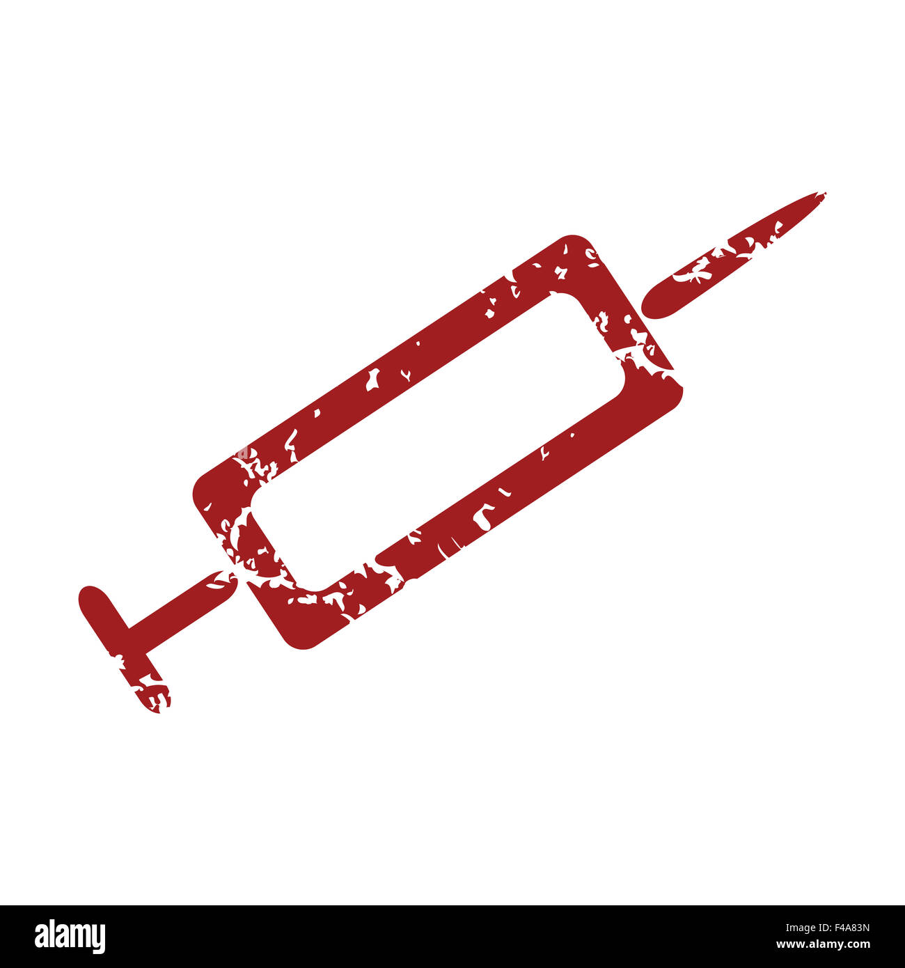 Red grunge syringe logo Stock Photo - Alamy