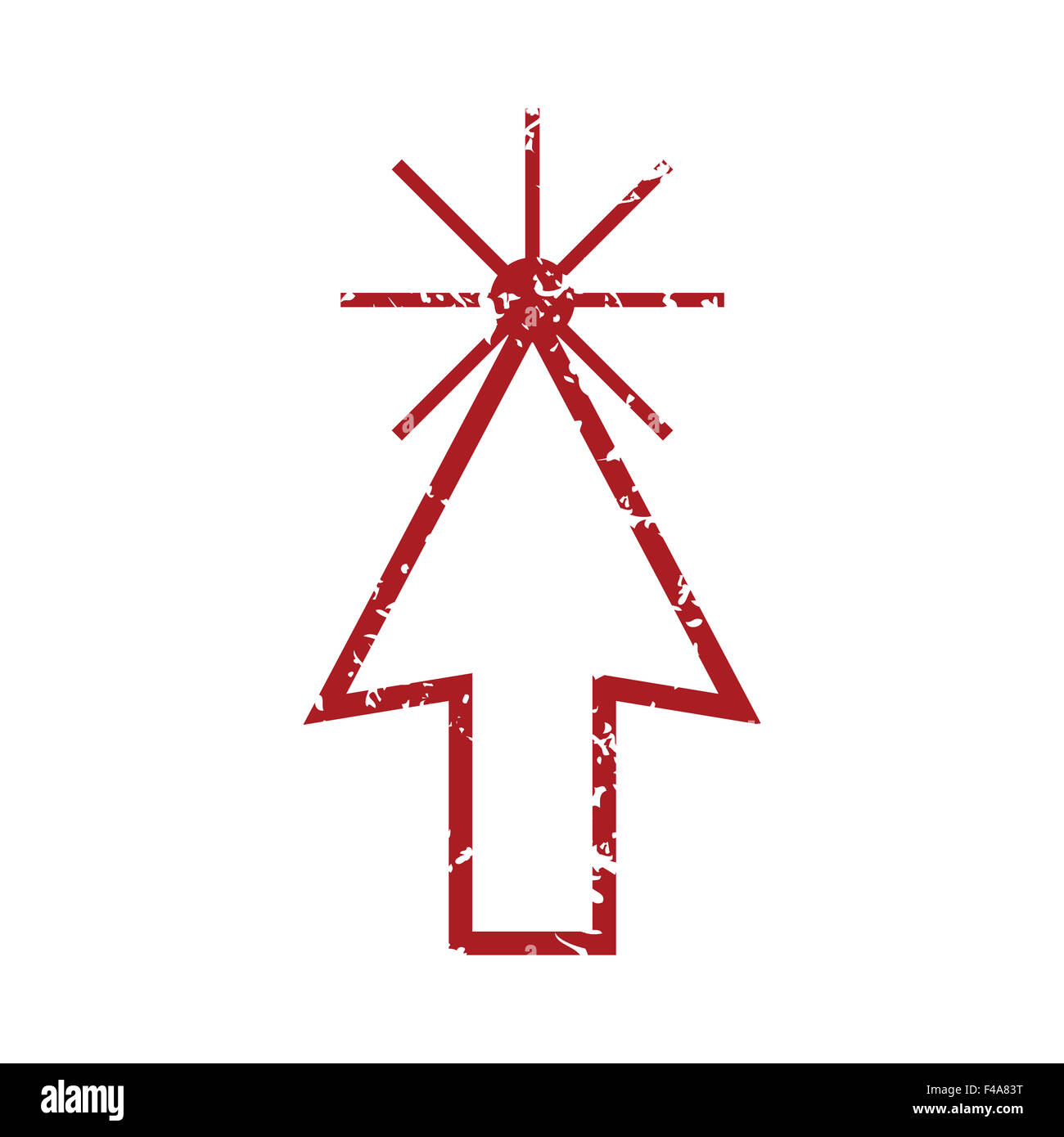 Red grunge mouse click logo Stock Photo - Alamy