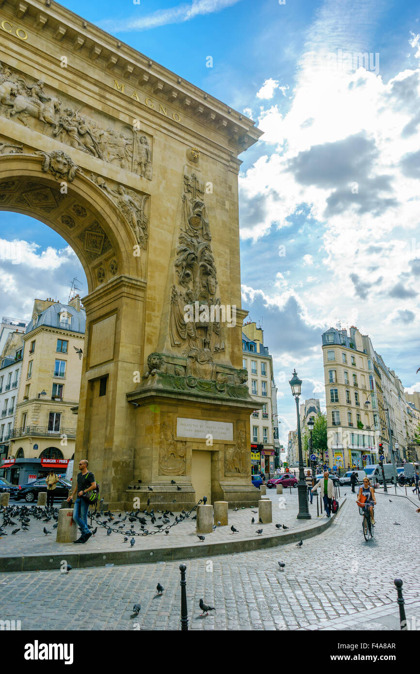 The arc and buildings at the 10th arrondissement on a summer's day ...