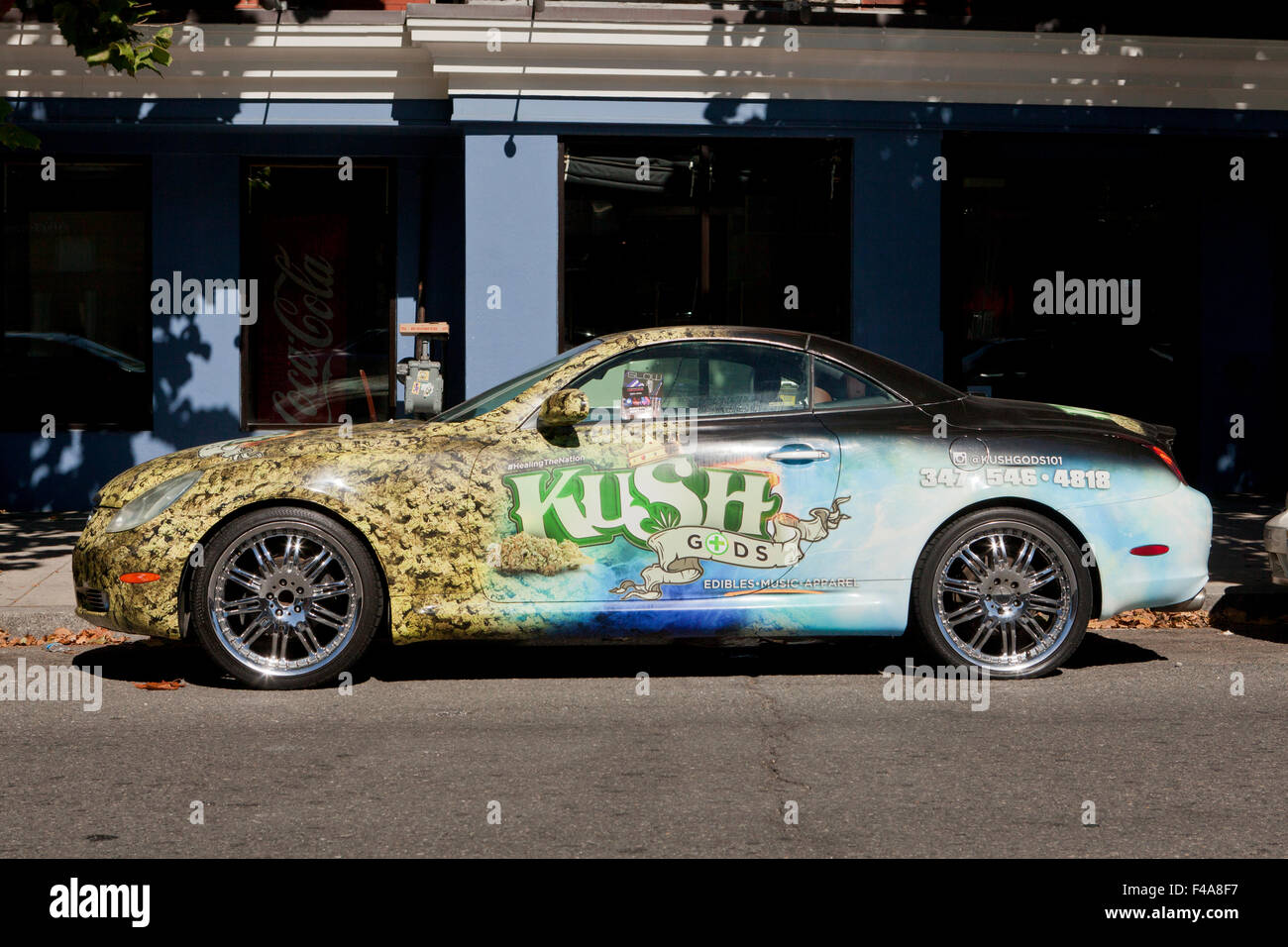 Kush Gods, cannabis distributor, aka marijuana delivery, company car ...