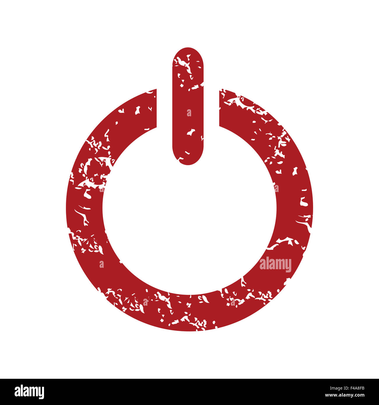 Red grunge power logo Stock Photo - Alamy