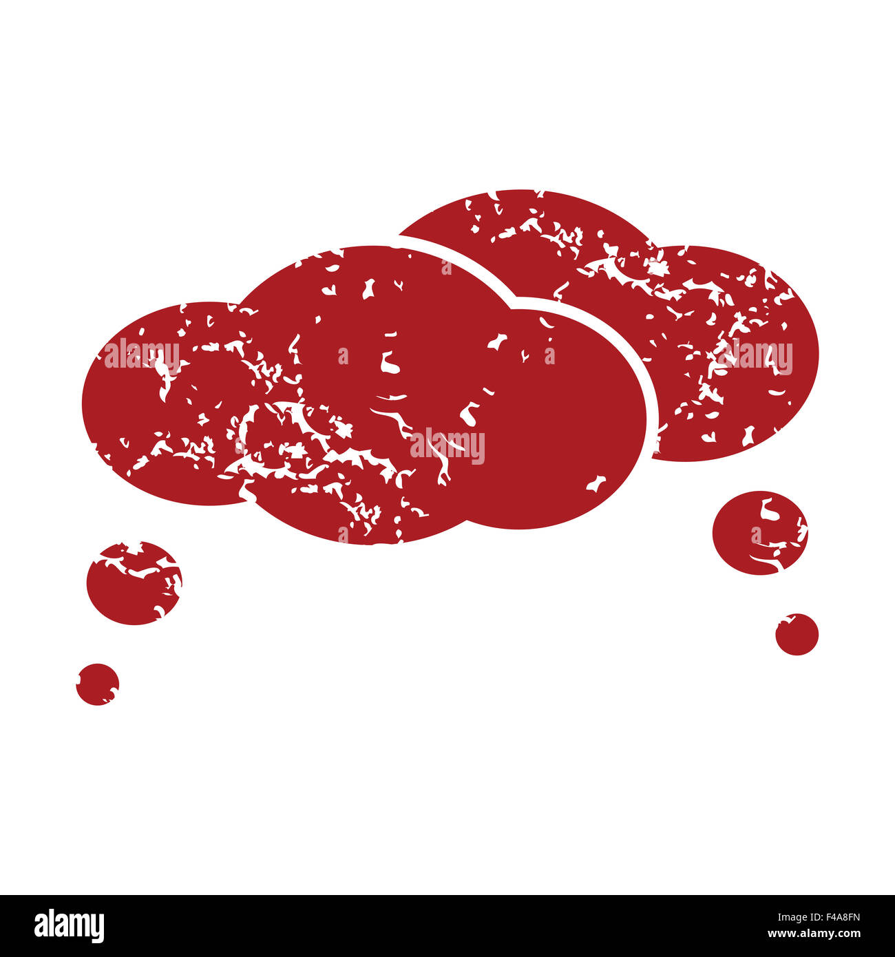 Red grunge dialog logo Stock Photo - Alamy