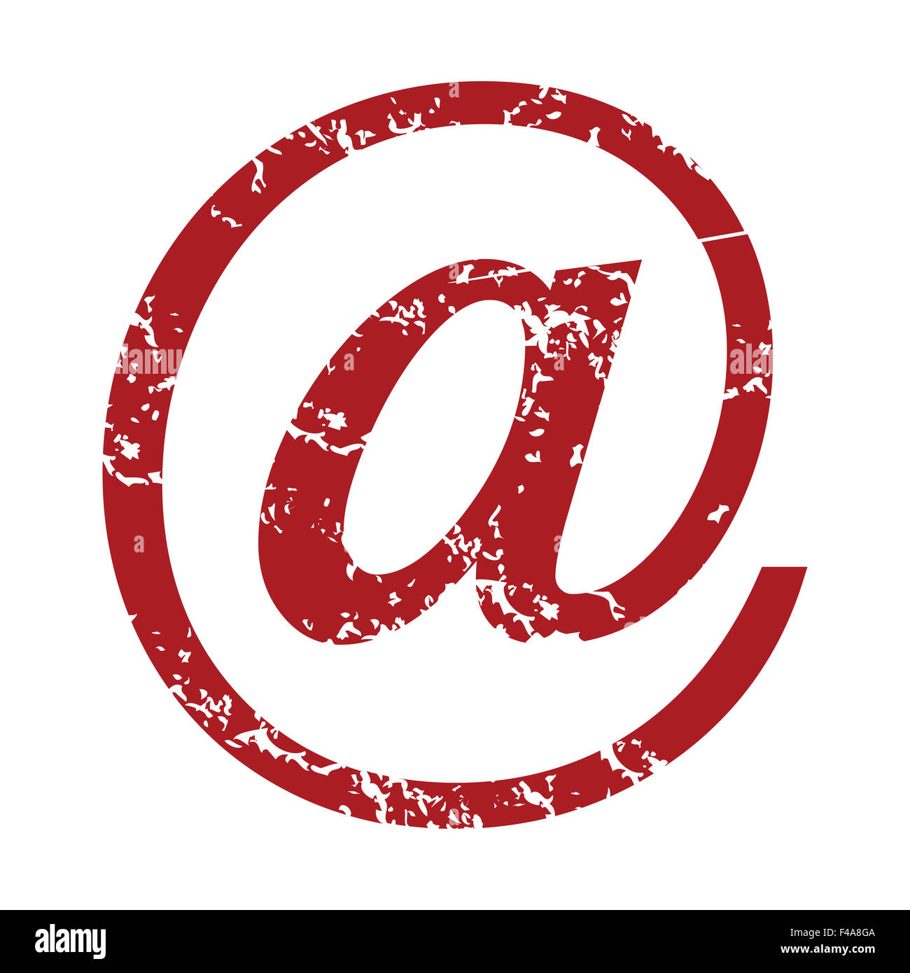Red grunge email logo Stock Photo - Alamy