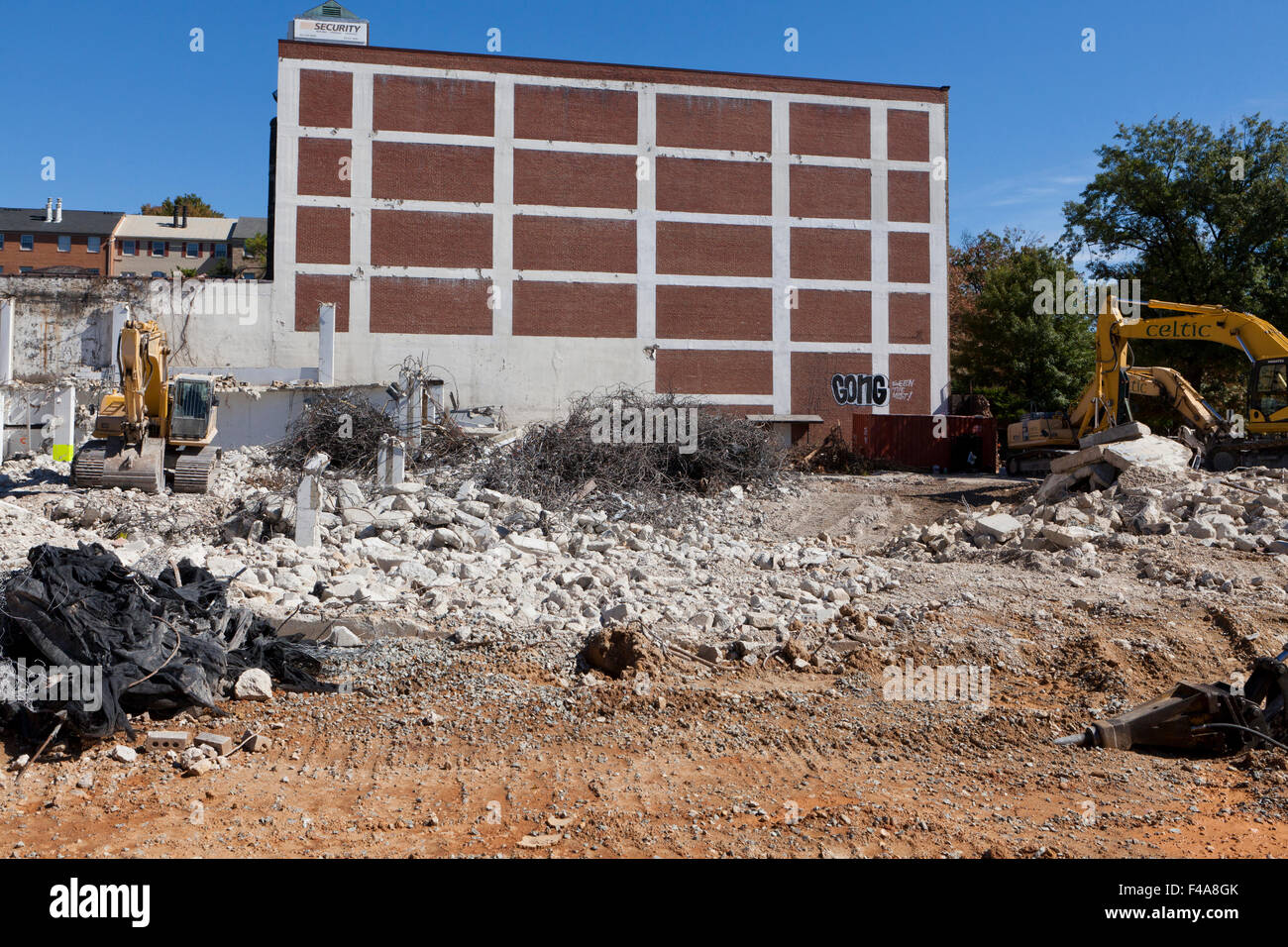 Building demolition site - USA Stock Photo - Alamy