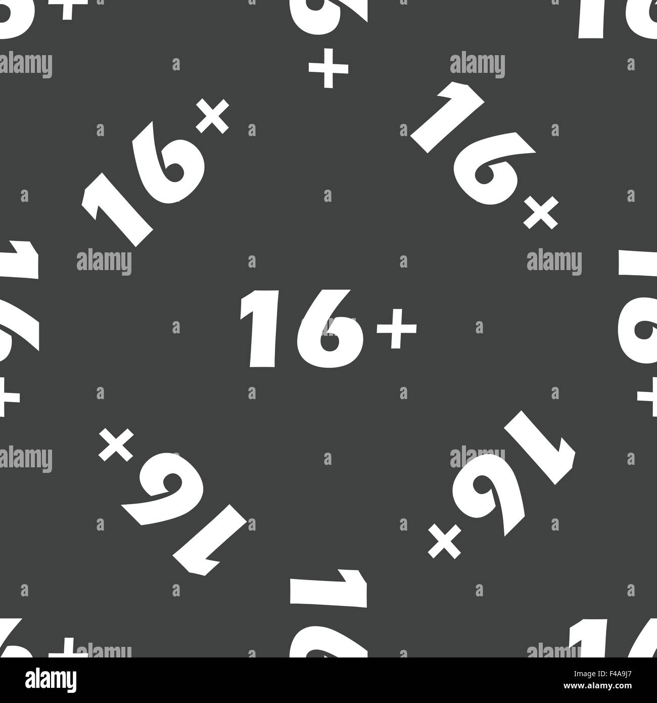 Age restriction 16 pattern Stock Photo - Alamy