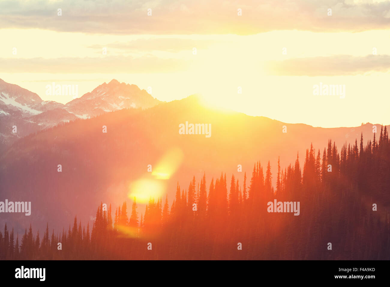 Mountains on sunset Stock Photo - Alamy