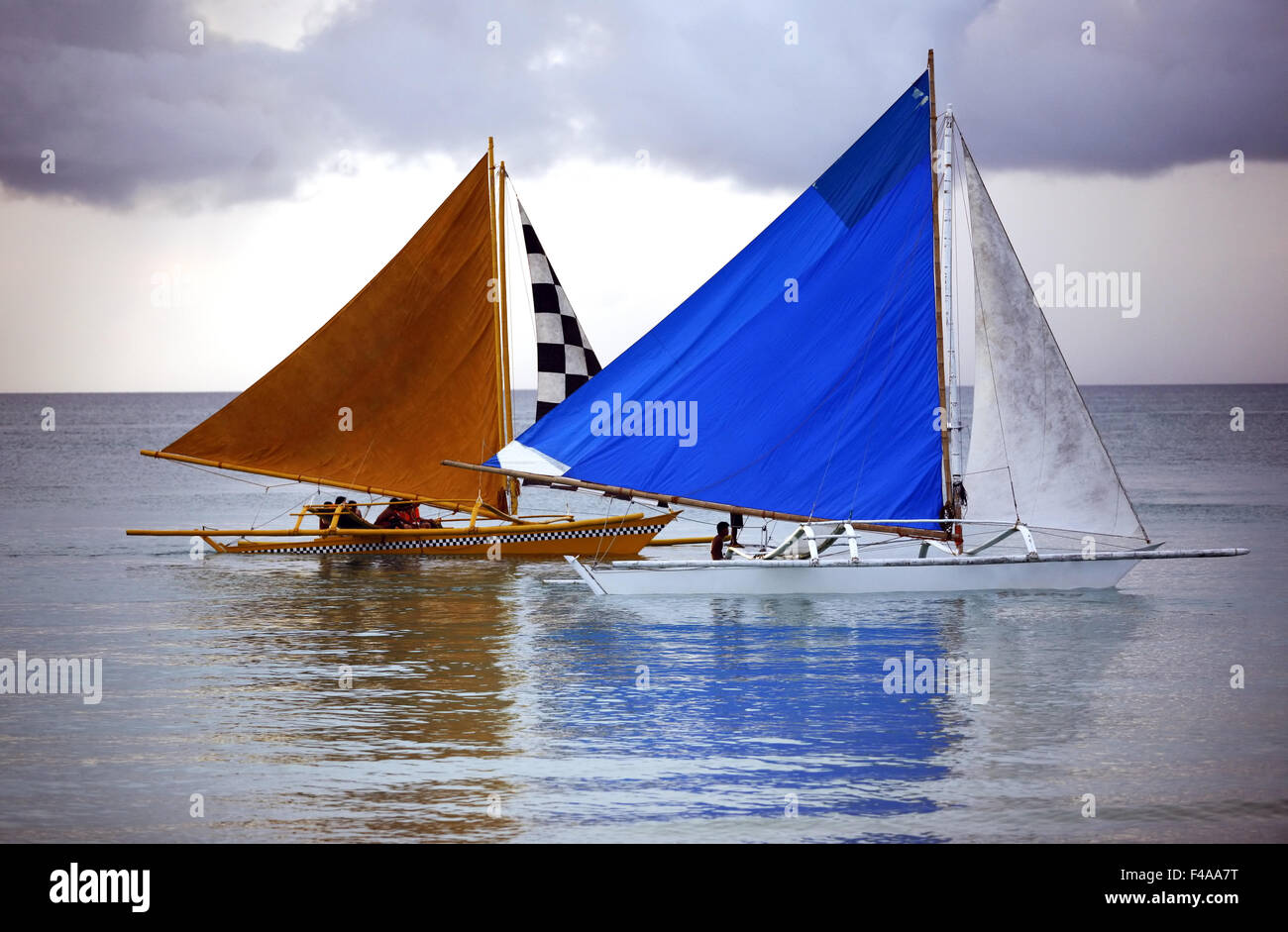 Two sailing boat Stock Photo - Alamy