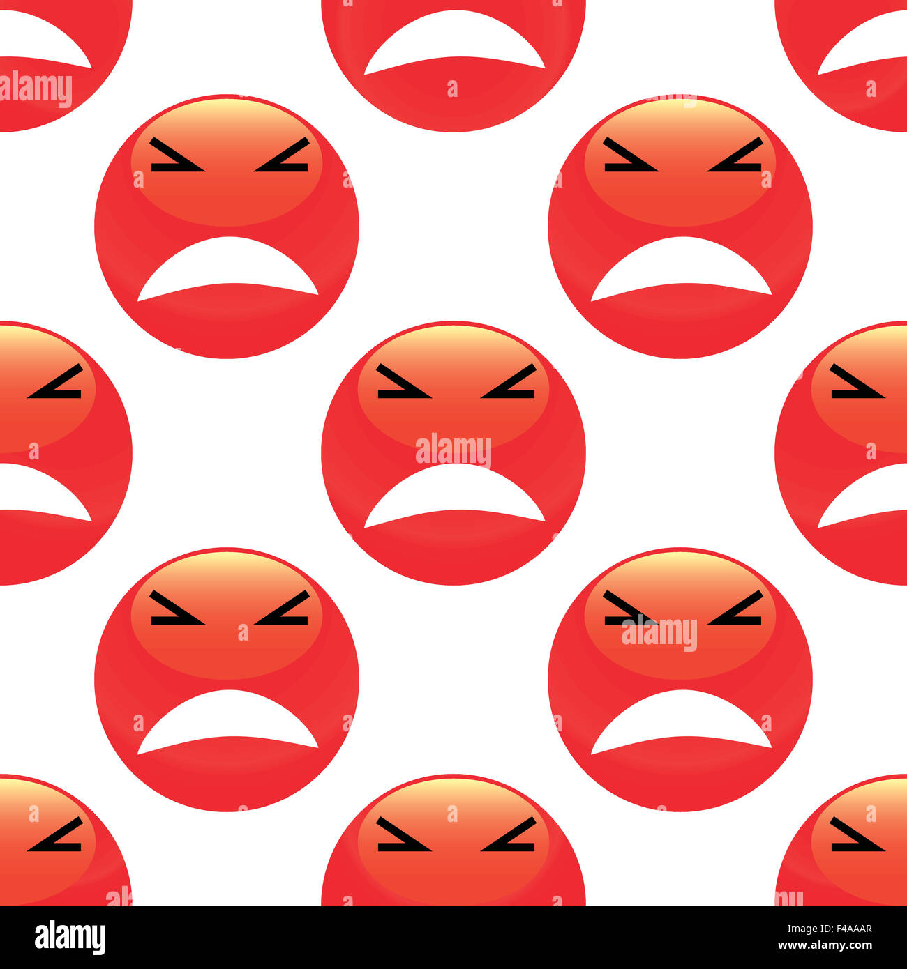 Angry emoticon pattern Stock Photo - Alamy