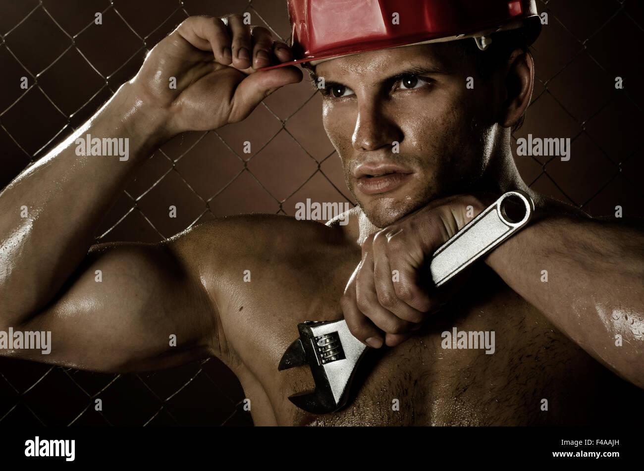 Sweaty worker hi-res stock photography and images - Alamy
