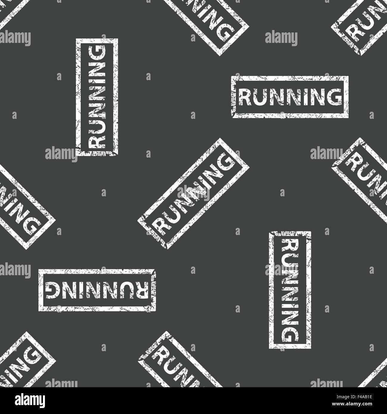 Rubber stamp RUNNING pattern Stock Photo - Alamy