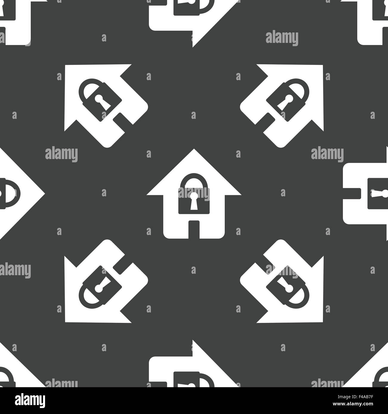 House with lock pattern Stock Photo - Alamy