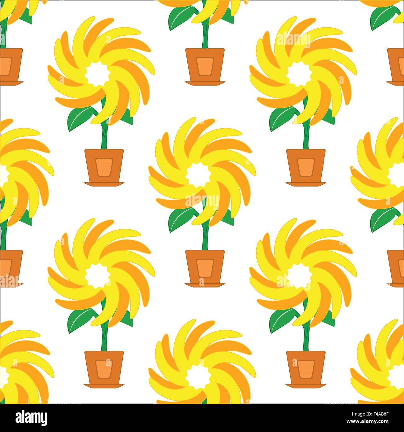 Flower with curved petals pattern Stock Photo - Alamy