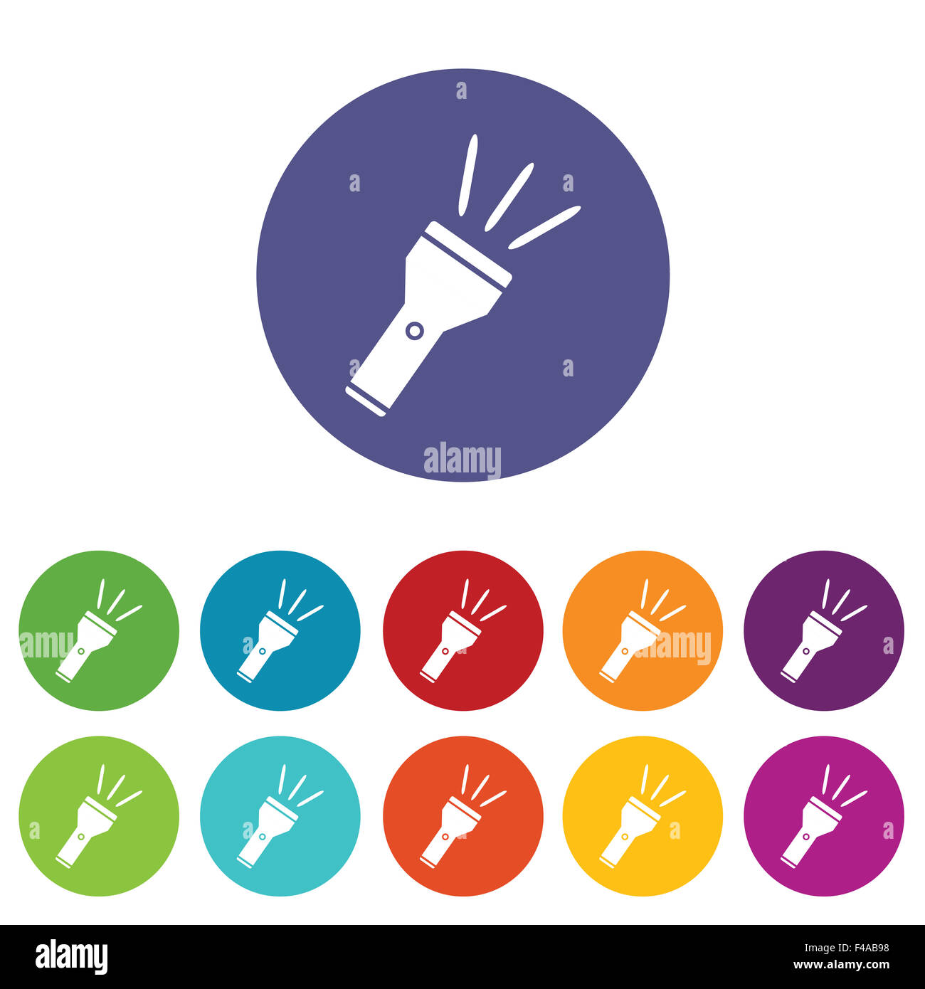 Flashlight icon set Stock Photo - Alamy
