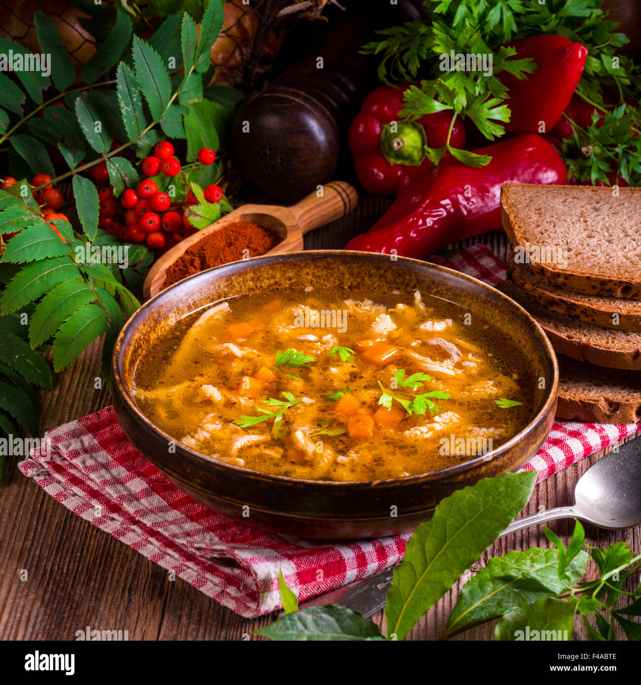 polish beef tripe soup Stock Photo - Alamy