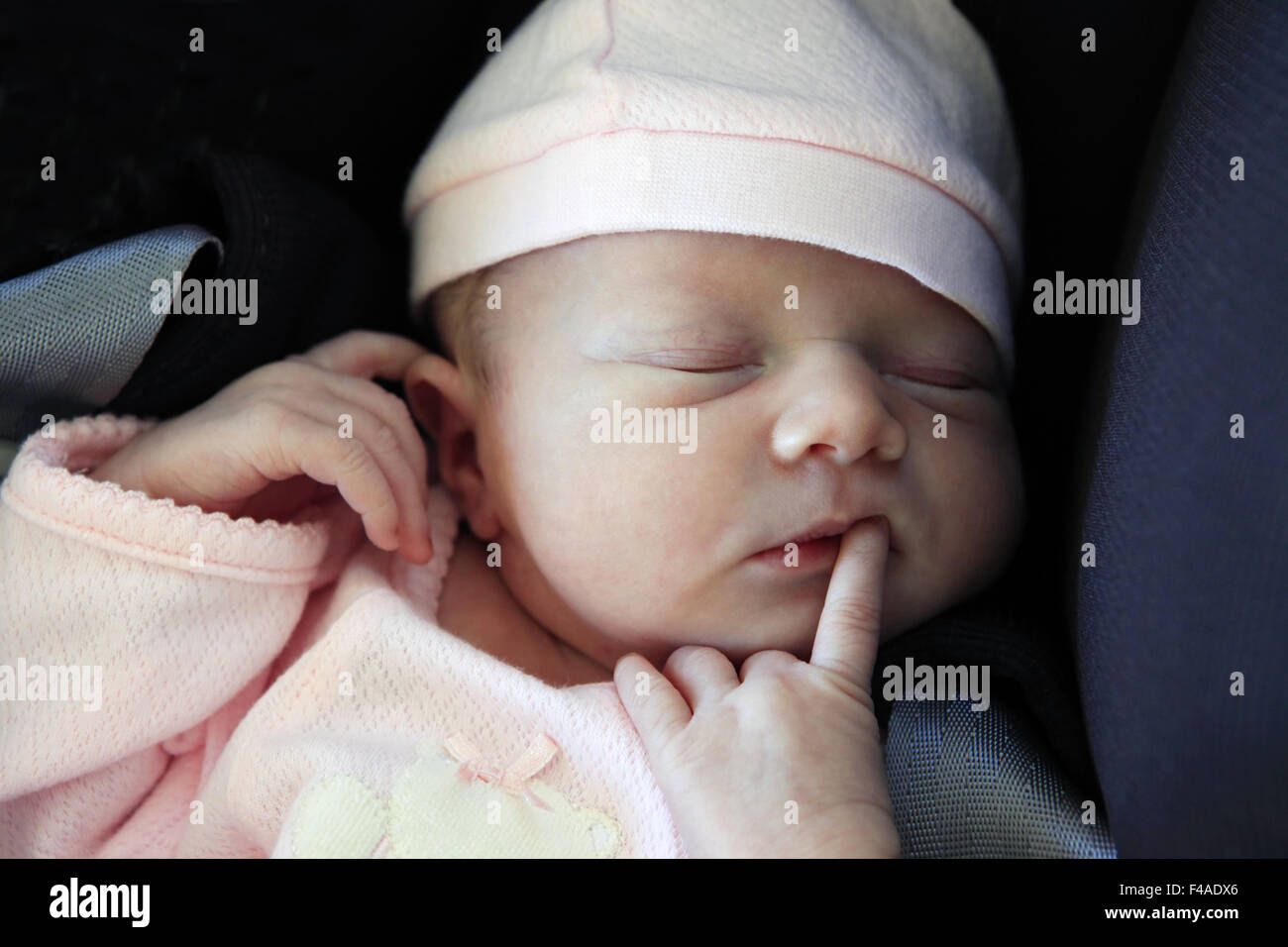 Sleeping newborn baby Stock Photo - Alamy