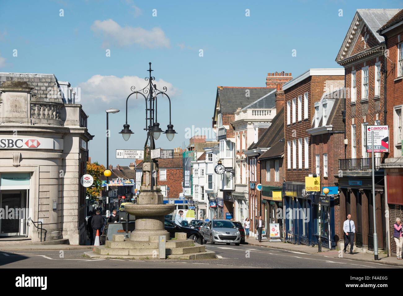 Old sign post on High Street, Sevenoaks, Kent, England, United Kingdom ...