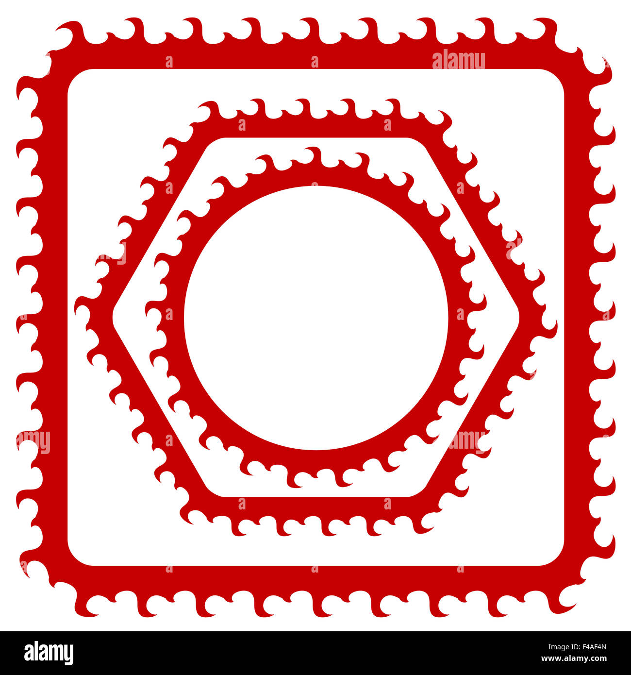Red border frames Cut Out Stock Images & Pictures - Alamy