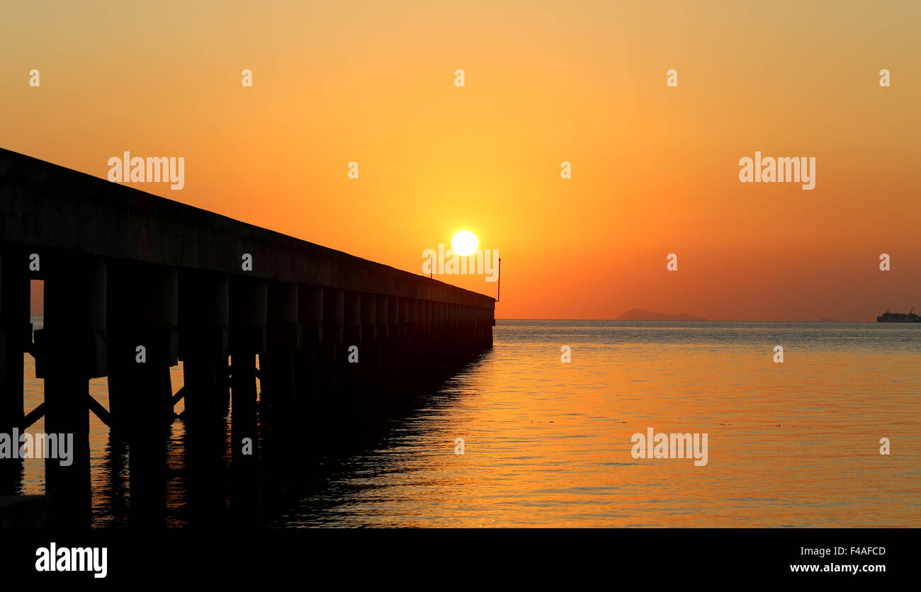 Beautiful sunset over the sea in Asia on the tropical island Stock ...