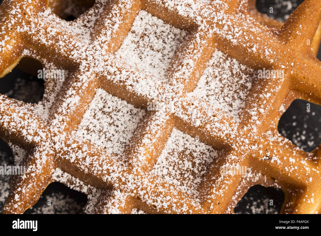 Waffles with sugar Stock Photo - Alamy