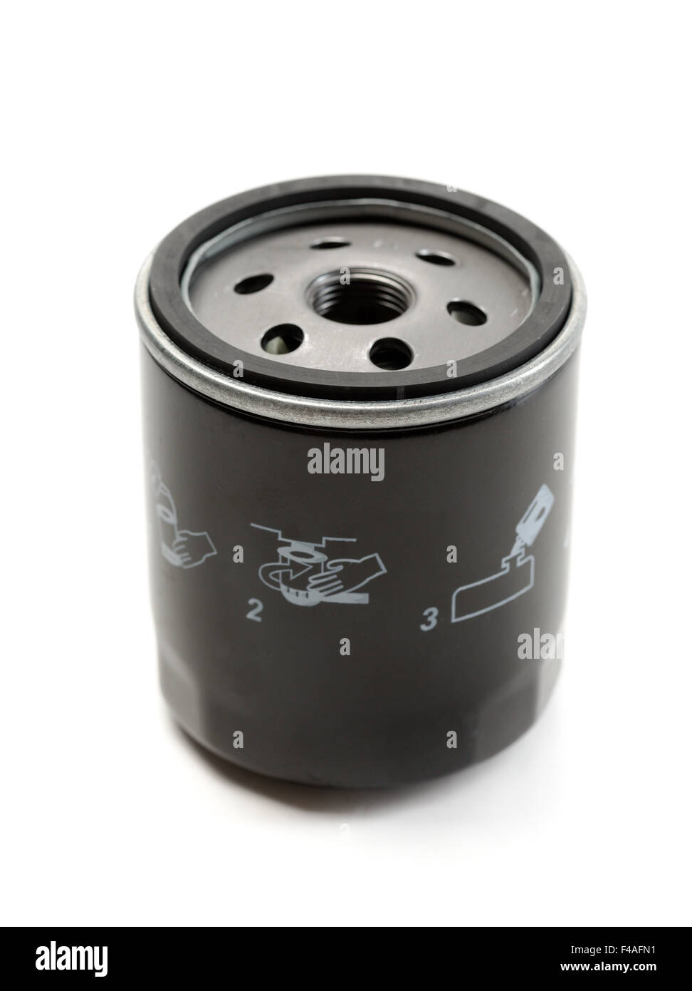 Black car oil filter Stock Photo - Alamy