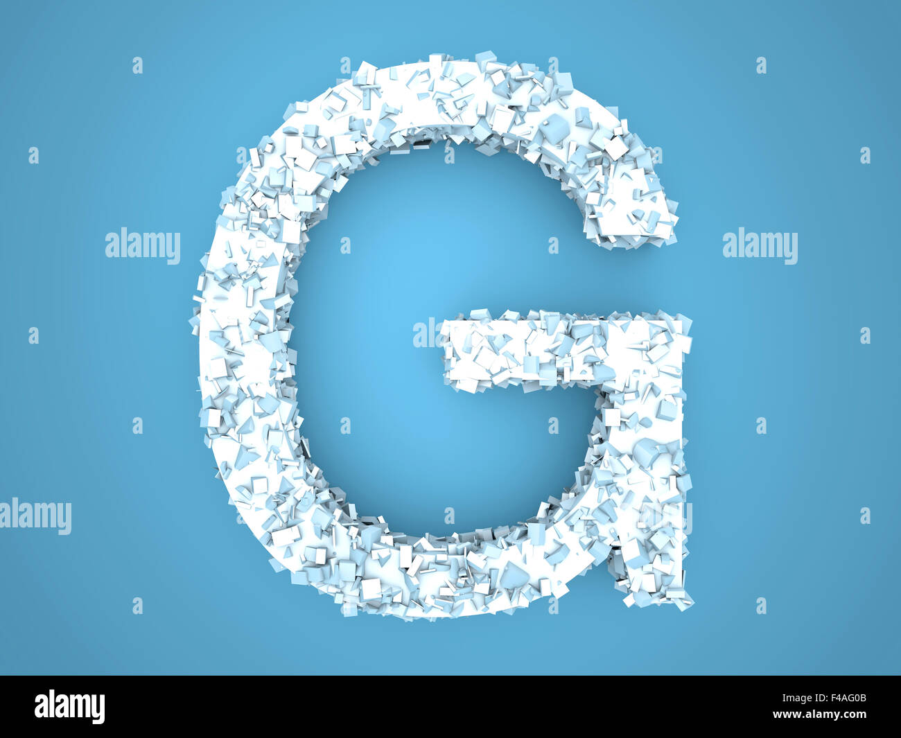 Frozen Letter - G Stock Photo - Alamy
