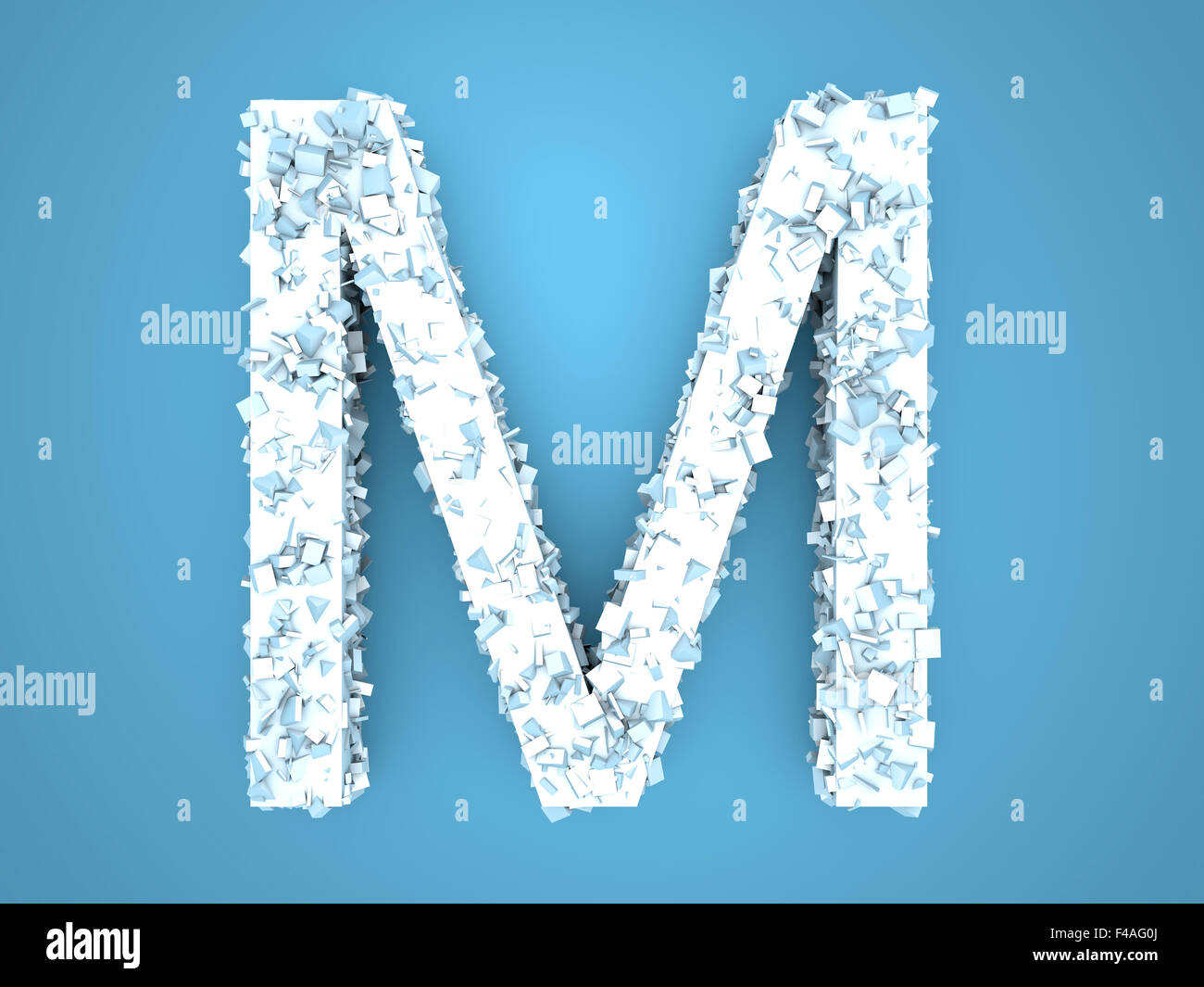 Frozen Letter - M Stock Photo - Alamy