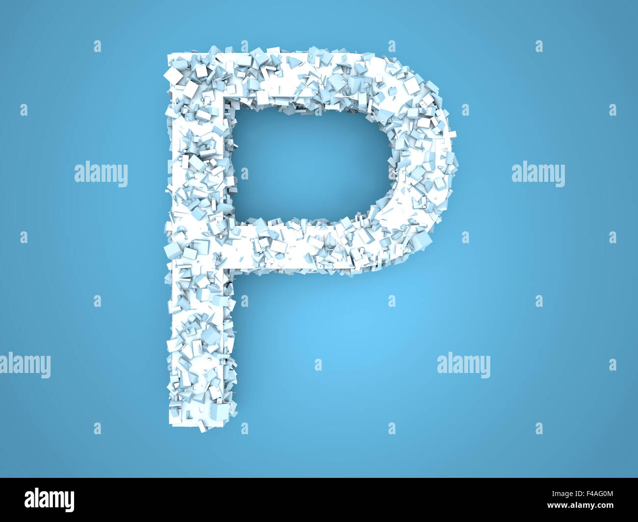 Frozen Letter - P Stock Photo - Alamy