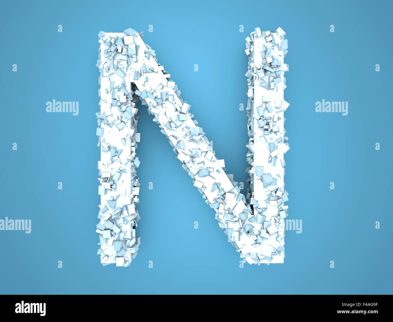 Frozen Letter - N Stock Photo - Alamy