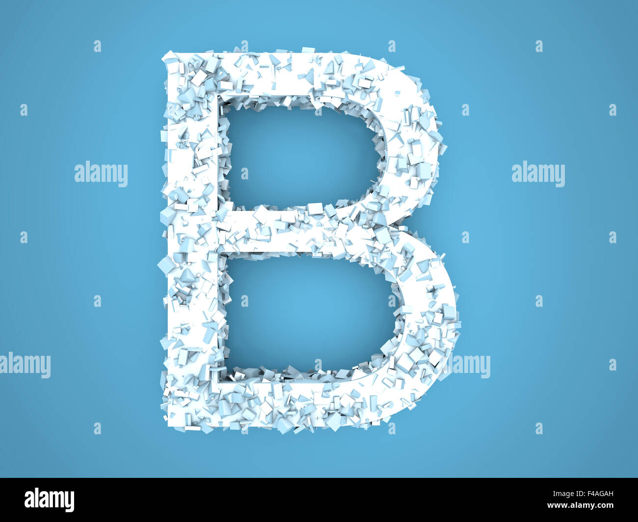 Frozen Letter - B Stock Photo - Alamy