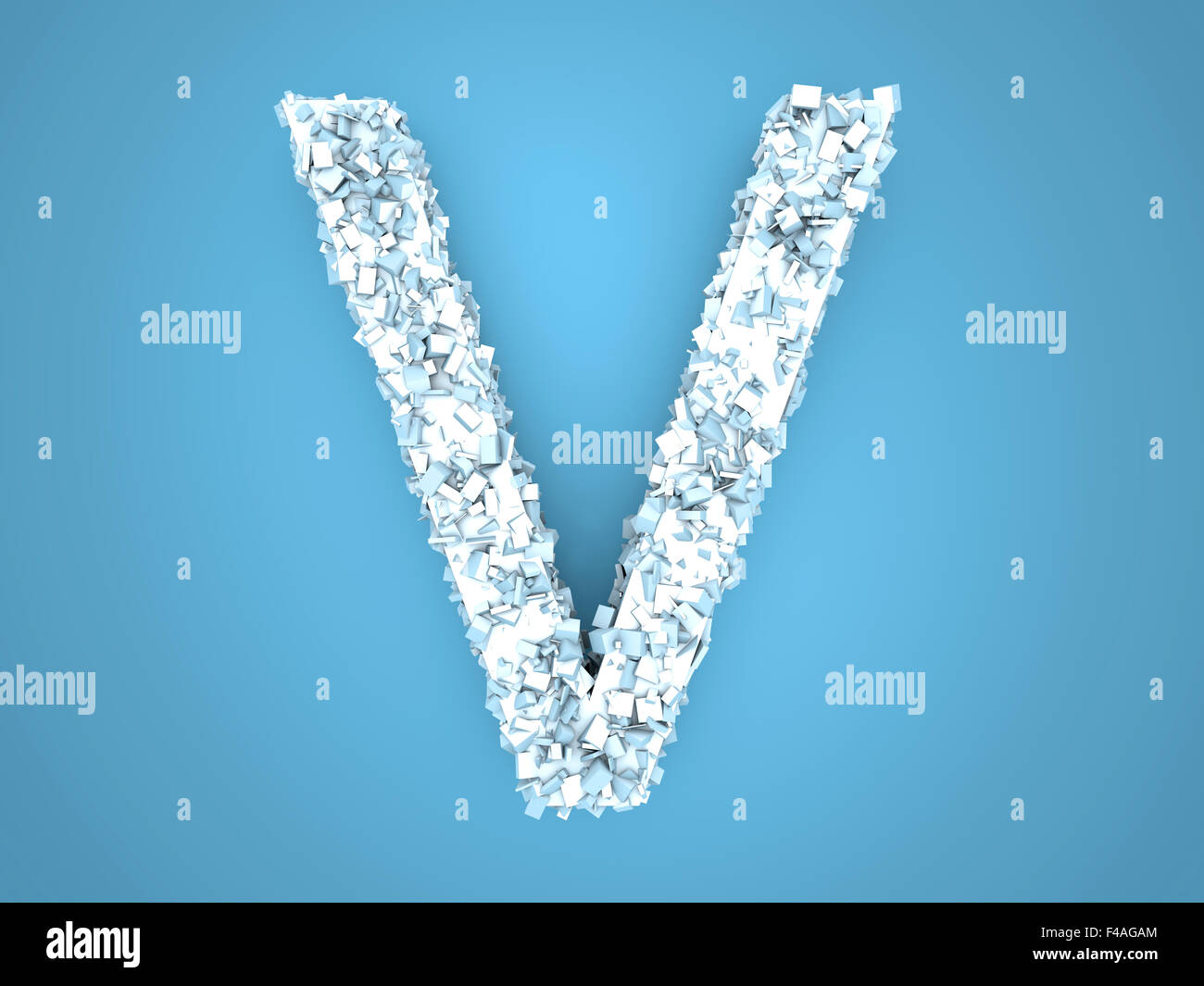 Frozen Letter - V Stock Photo - Alamy
