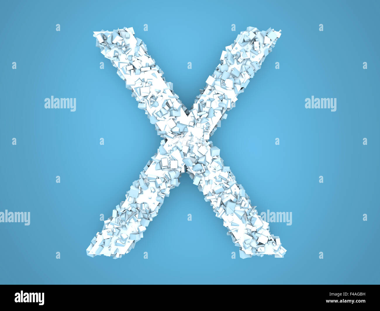 Frozen Letter - X Stock Photo - Alamy