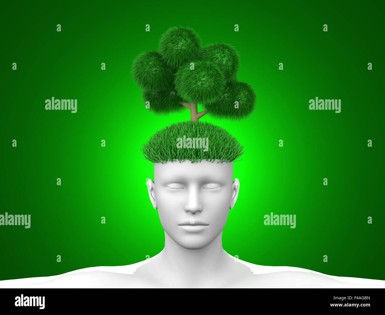 Green tree 3d clipart hi-res stock photography and images - Alamy