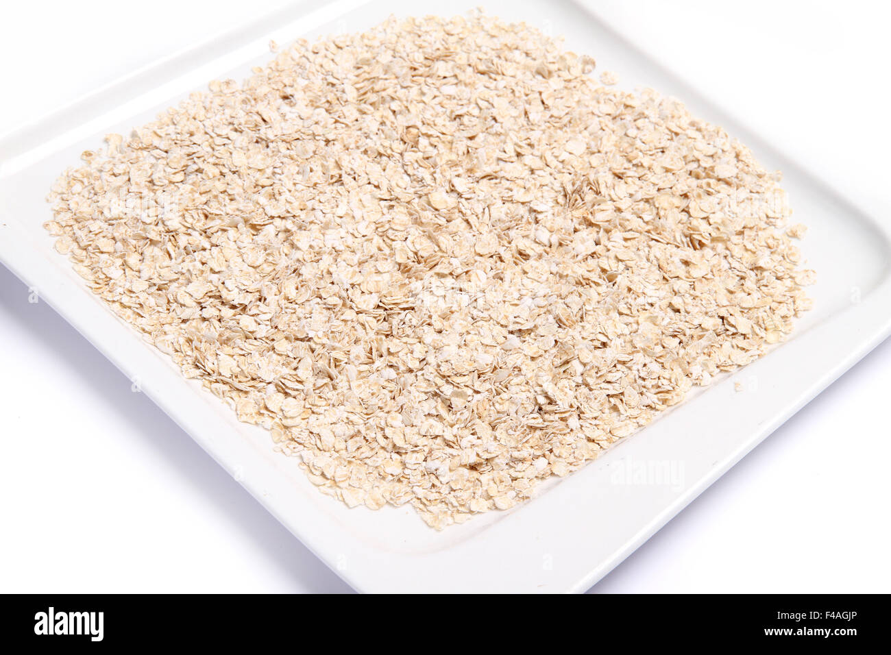 Plate of Oat Flakes Stock Photo - Alamy