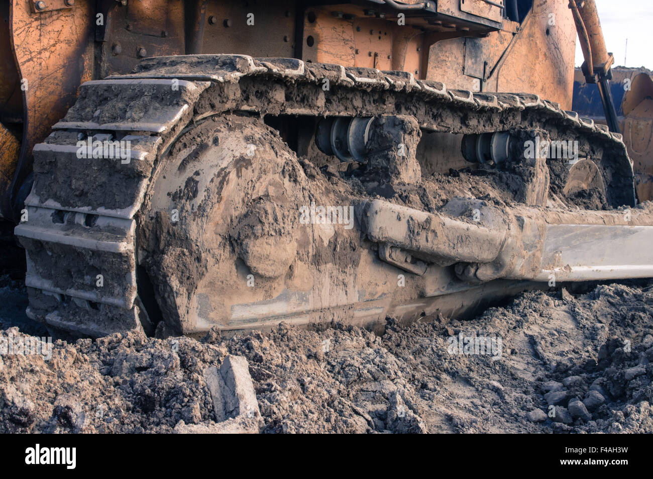 Track bulldozer to work on construction Stock Photo - Alamy